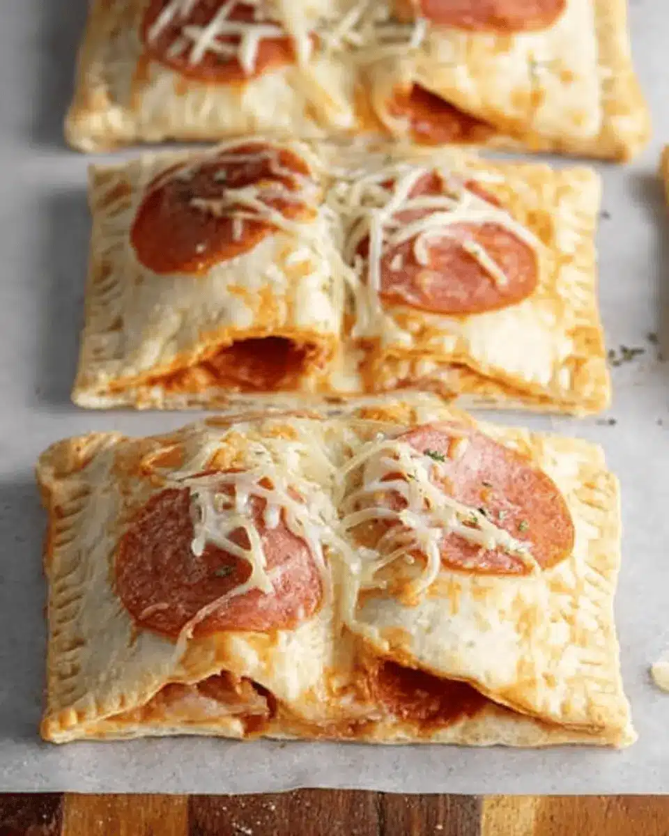 easy cheesy homemade pizza pockets