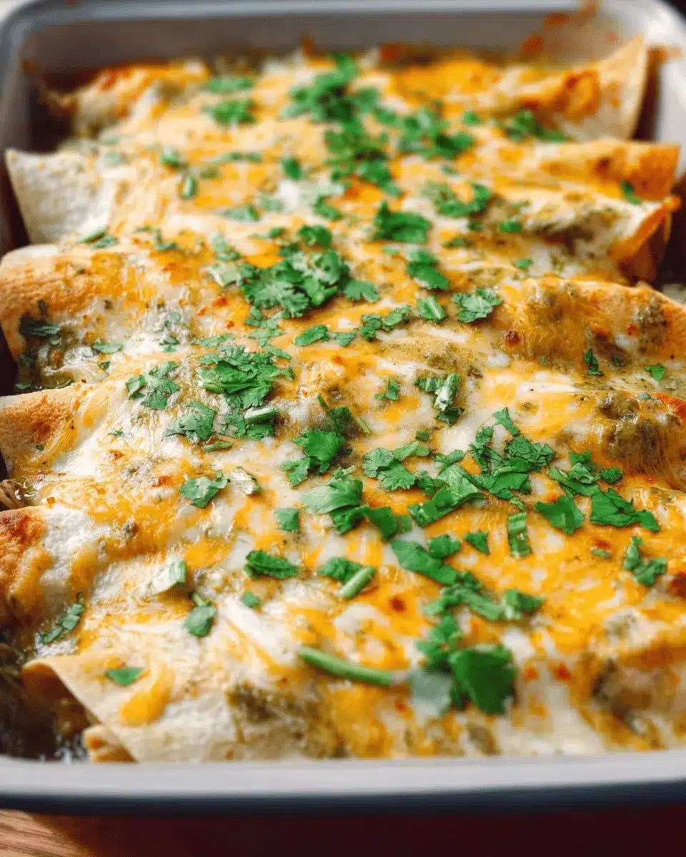 easy green chicken enchiladas